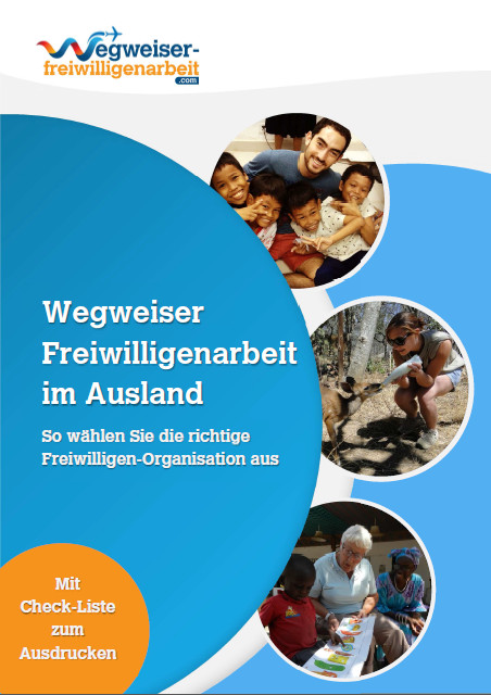 Cover Wegweiser Freiwilligenarbeit im Ausland